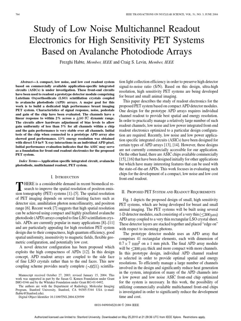 77 Pub | PDF | Positron Emission Tomography | Integrated Circuit