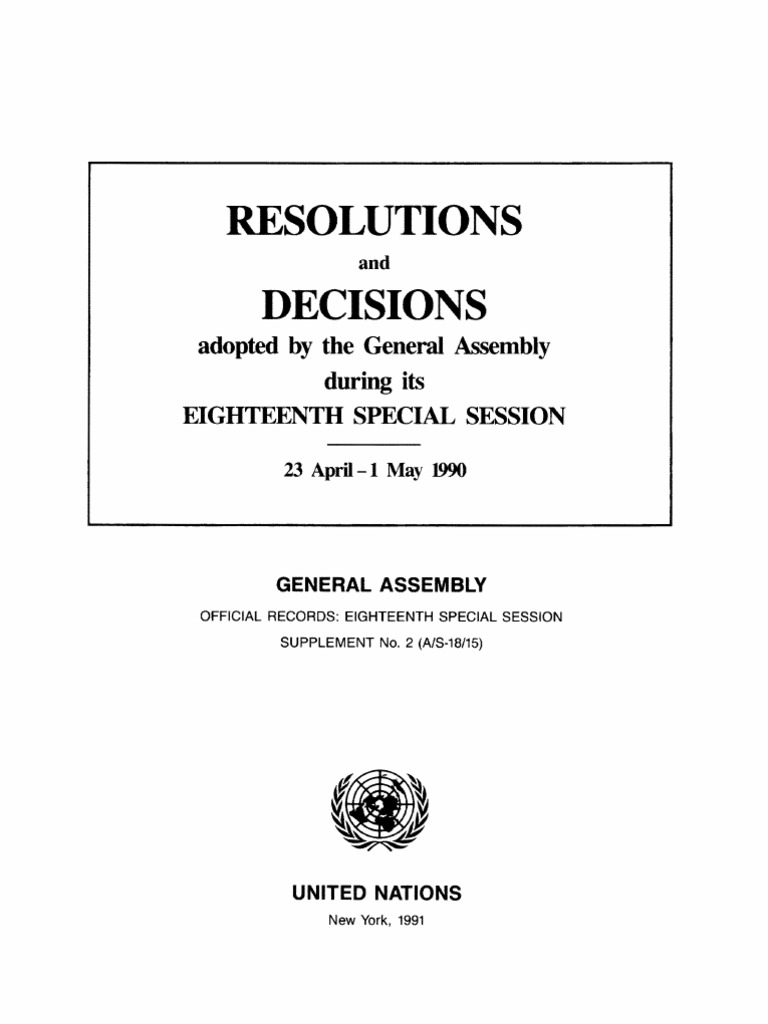 Resolutions Decisions: During Its | PDF | United Nations General ...