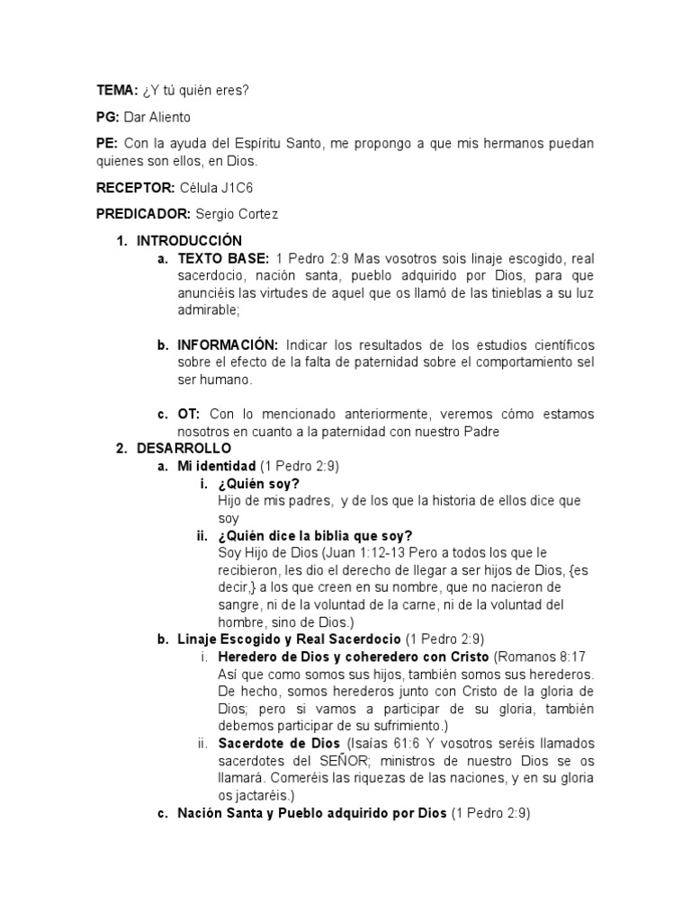 Predica y Tu Quien Eres | PDF | Sacerdote | Dios