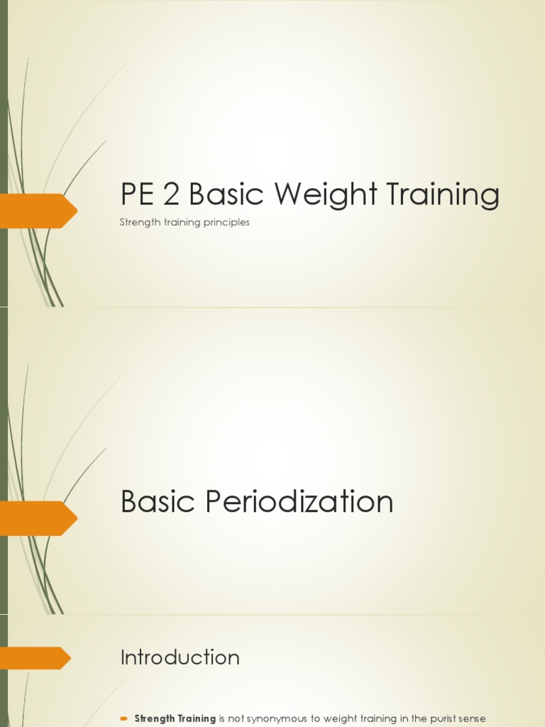 STrength Training Principles | PDF | Strength Training | Weight Training