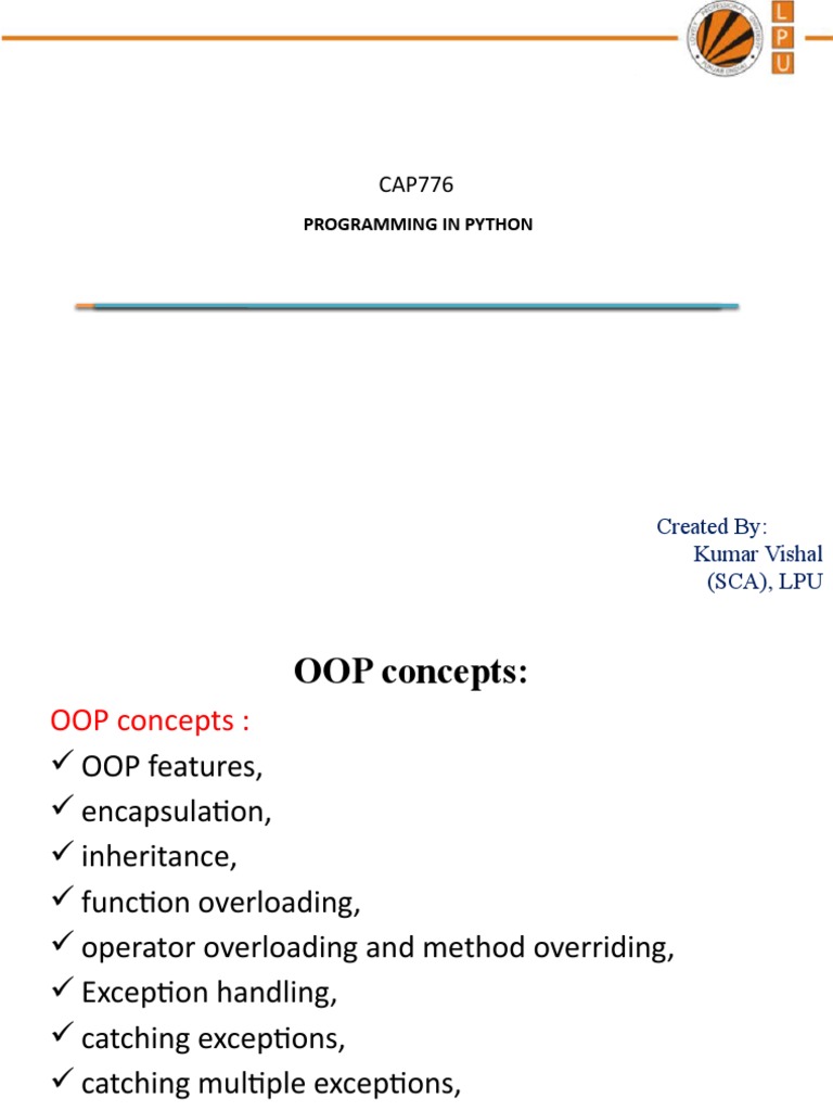 Cap776 Oops | PDF | Method (Computer Programming) | Inheritance (Object Oriented Programming)