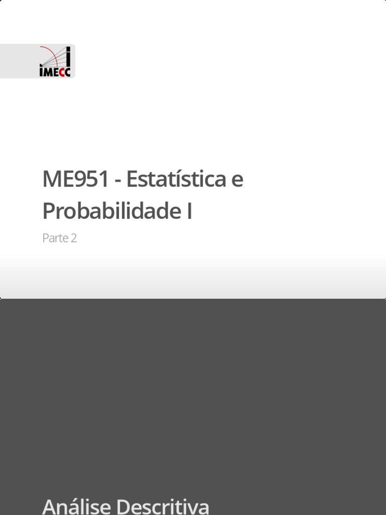 Medidas Resumo em Estatística Descritiva | PDF | Mediana (Estatística ...