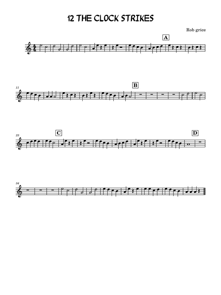 12 The Clock Strikes Saxofon | PDF