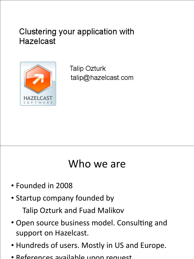 Clustering Applications with Hazelcast | PDF | Computer Cluster ...