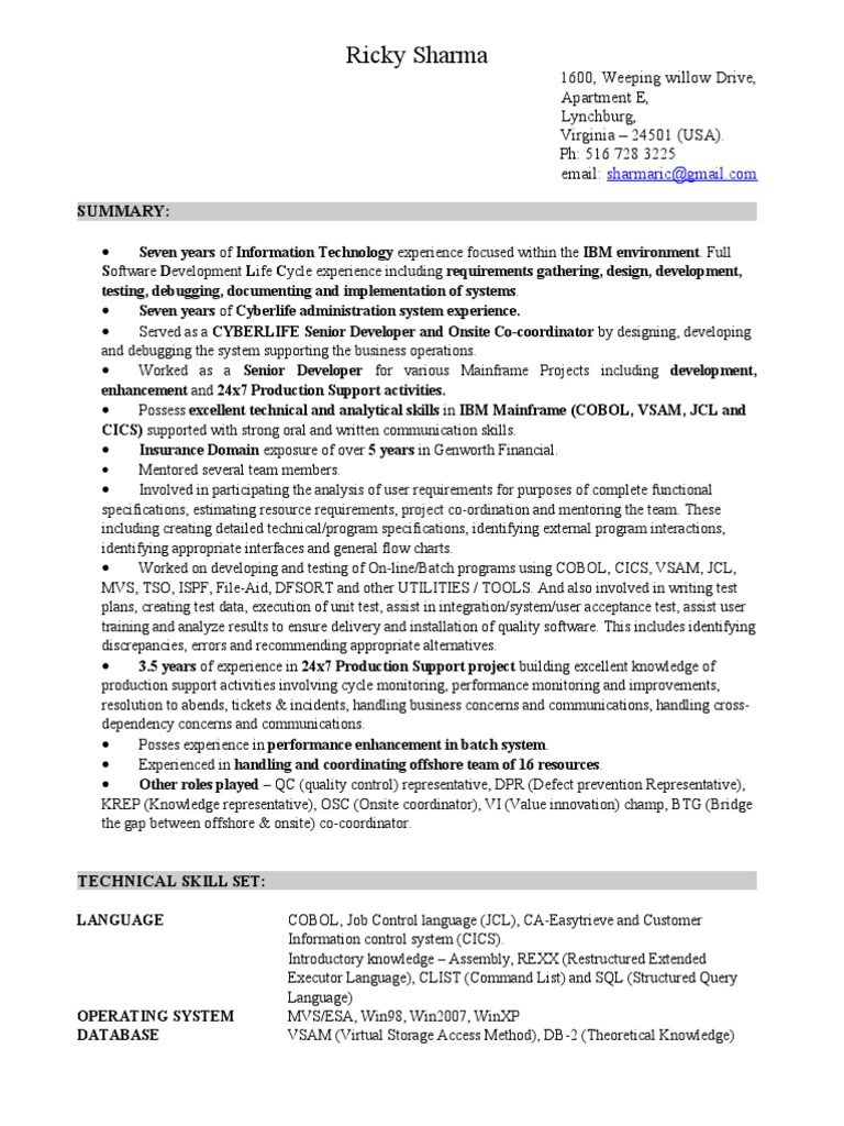 Ricky Sharma Resume | PDF | Unit Testing | Programmer