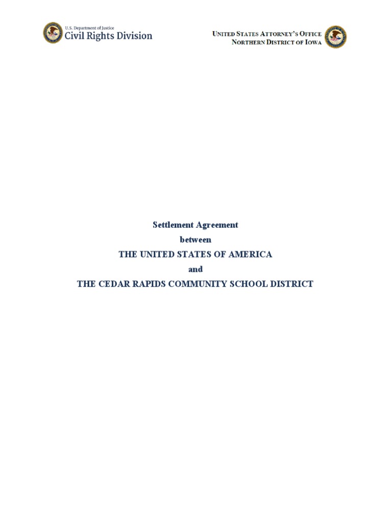 CRCSD Fully Executed Settlement Agreement Final 508 | PDF | Mental Health | Americans With ...