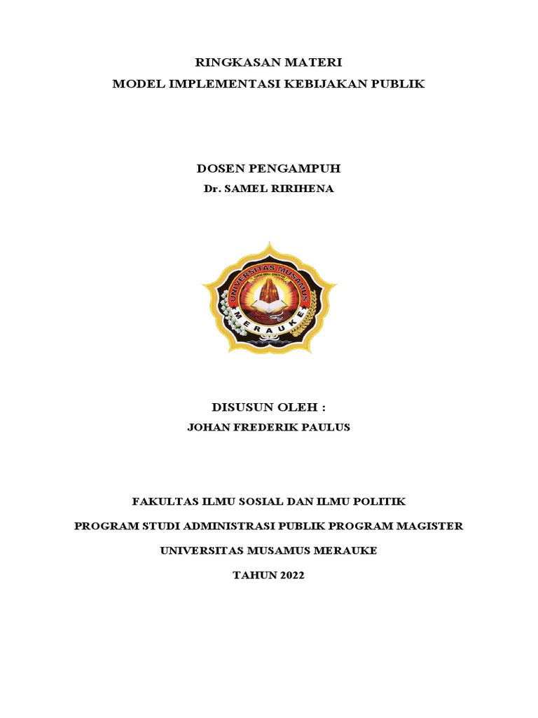 Meringkas Materi - Tugas Akhir Semester | PDF