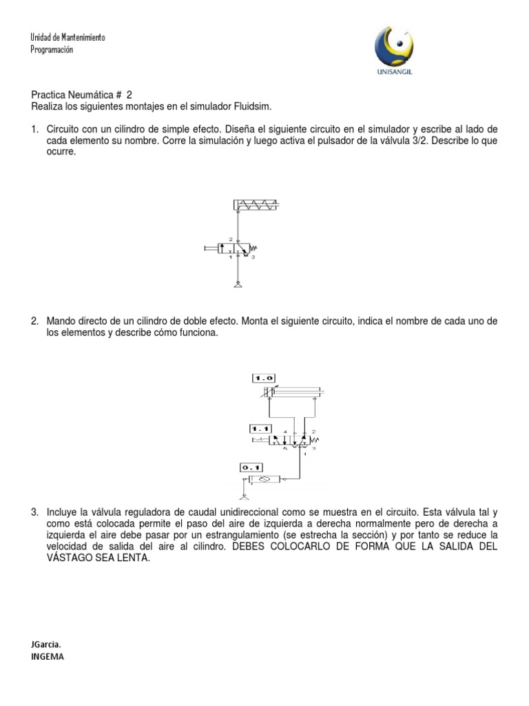 Practica 2. Circuitos Basicos | PDF | Bomba | Neumático