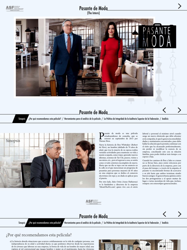 Comedia Generacional: Pasante de Moda | PDF | Igualdad de género | Estudios de género