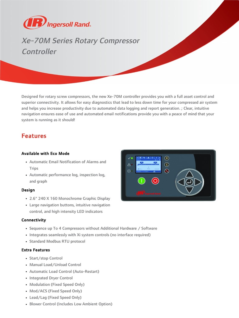 Xe-70M Rotary Compressor Controller | PDF