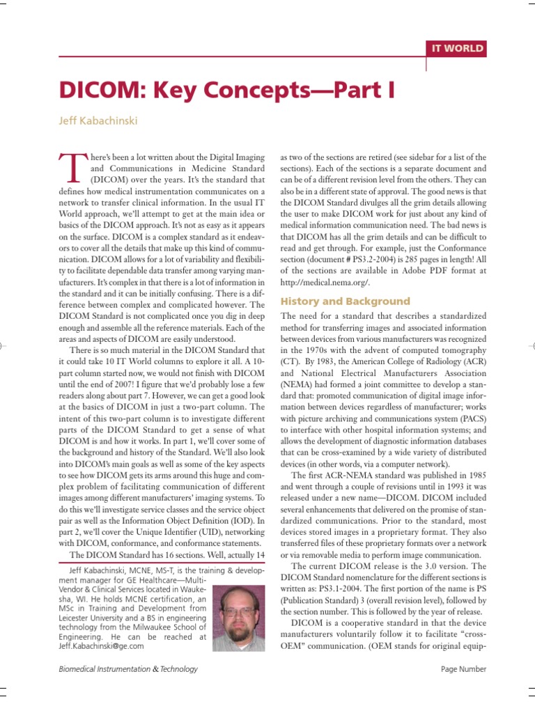 Dicom - Part 1 | PDF | Communications Protocols | Computer Network