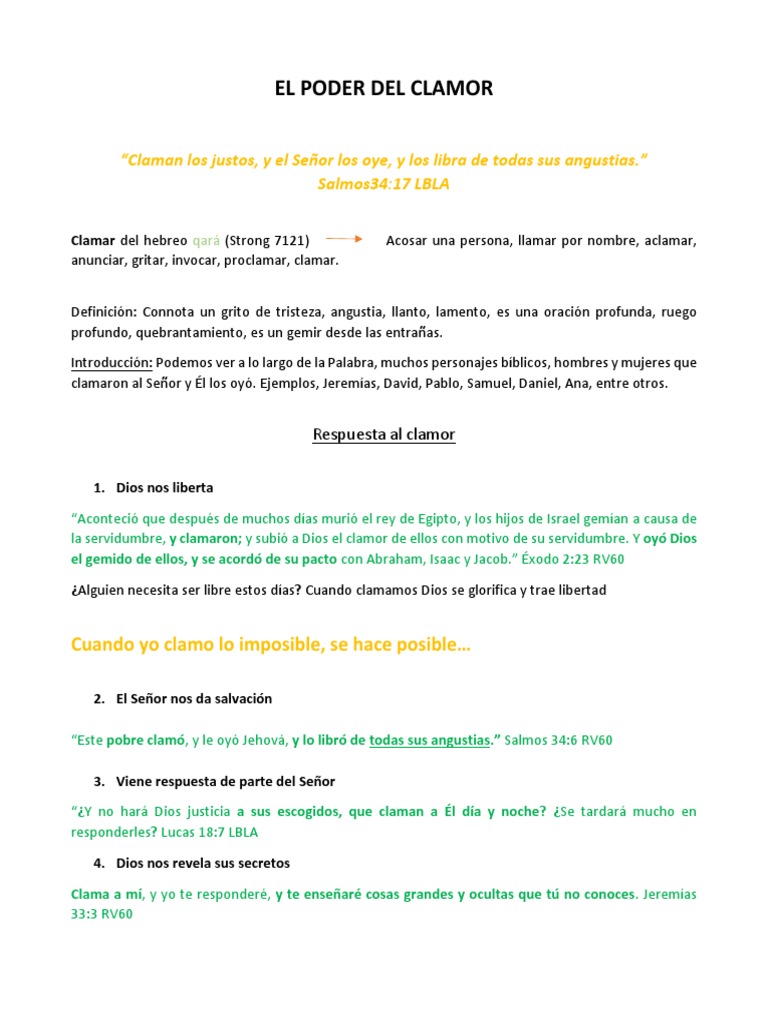 El Poder Del Clamor | PDF | Jesús | Esther