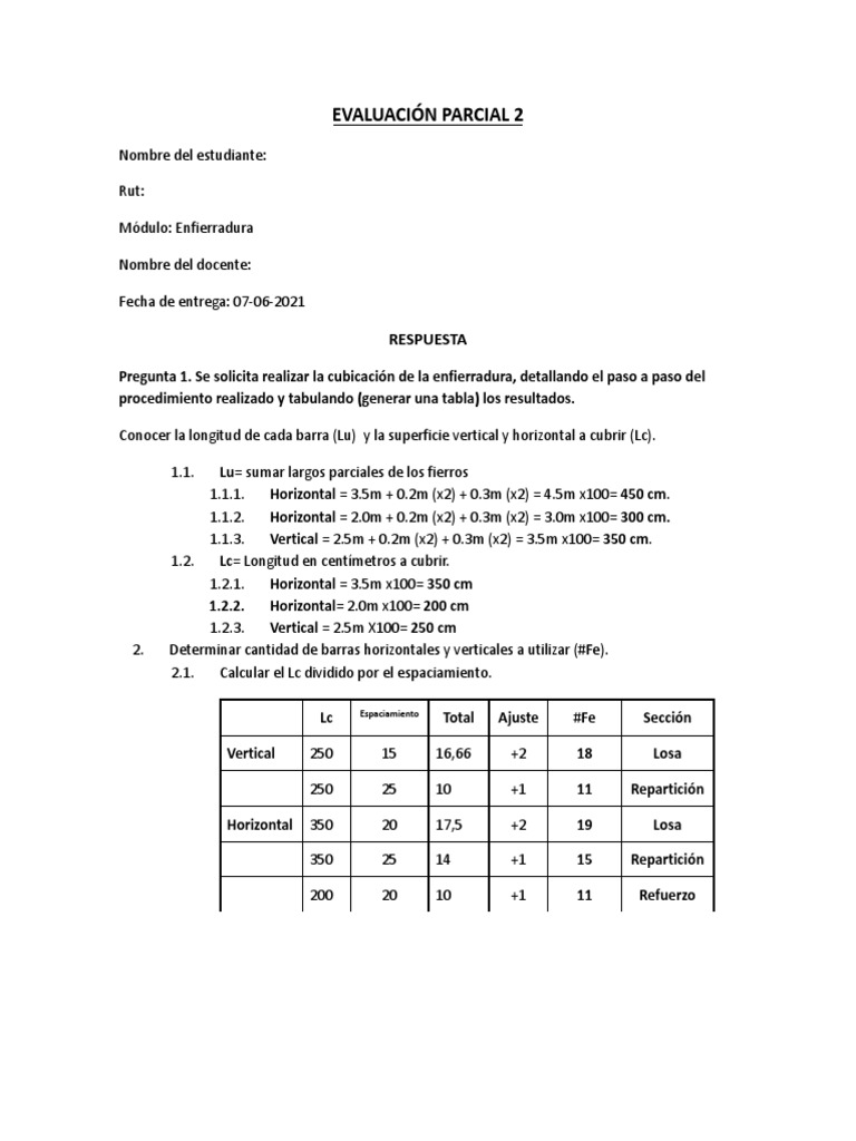 Evaluación Parcial 2 | PDF | Materiales | Materiales de construcción