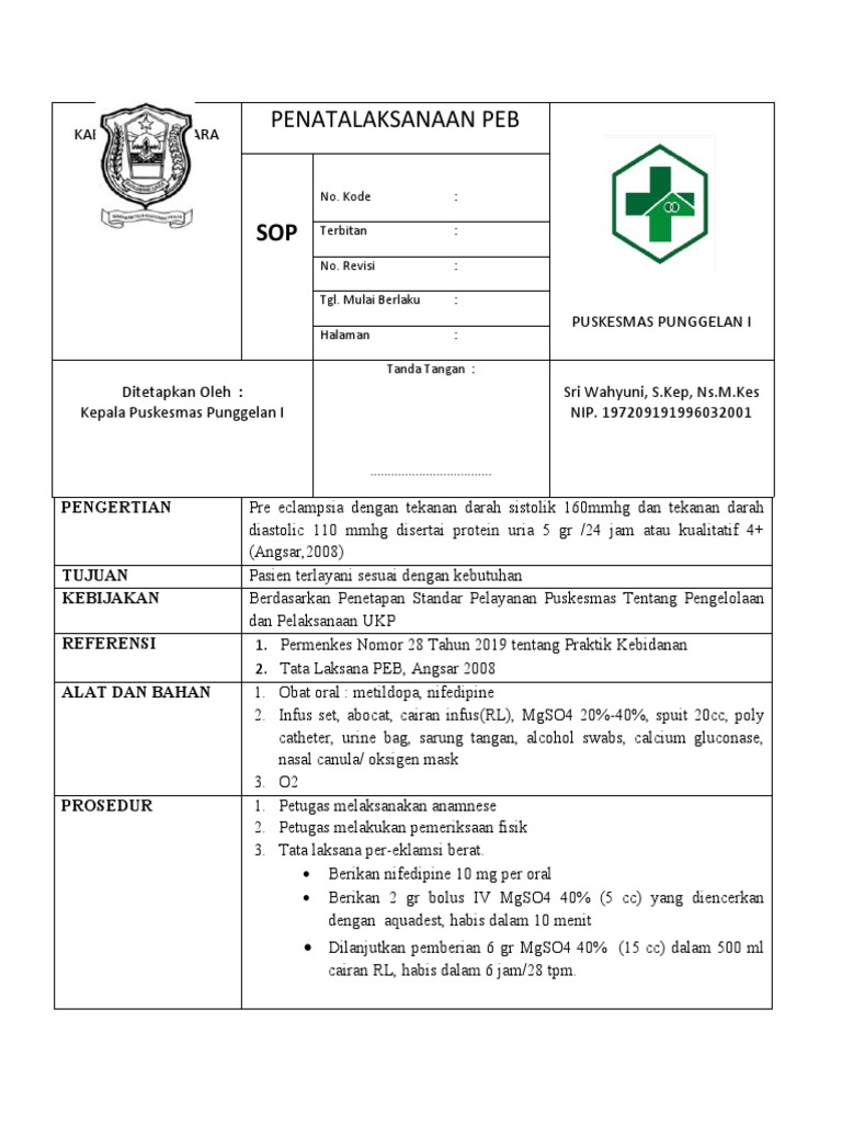 Sop Penatalaksanaan Penanganan Peb. | PDF