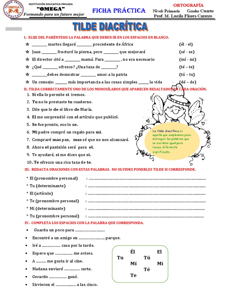 TILDE DIACRÍTICA - CUARTO | PDF