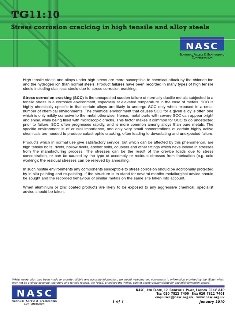 TG11 15 Stress Corrosion Cracking in HT Steels and Alloys | PDF | Corrosion | Materials Science
