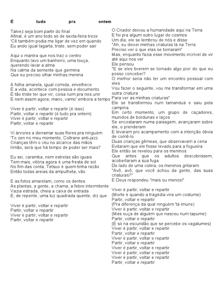 +ë Tudo Pra Ontem | PDF