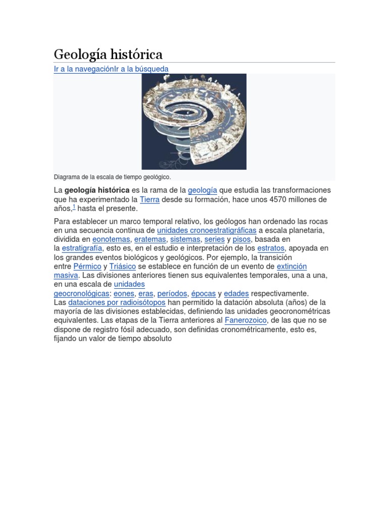 Geología Histórica | PDF | Escala de tiempo geológico | Ciencias de la ...