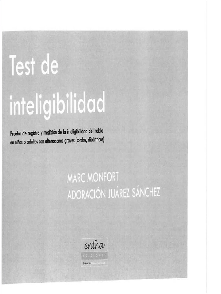 Test de Inteligibilidad Monfort | PDF