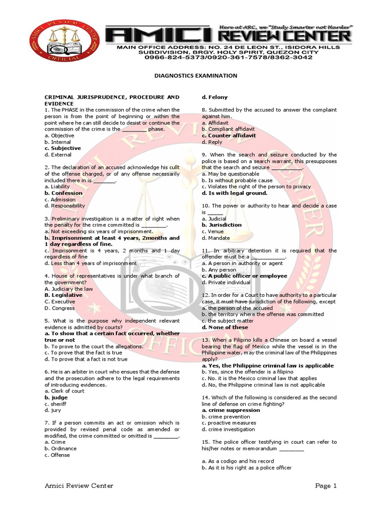 CLJ Q&a | PDF | Crimes | Crime & Violence