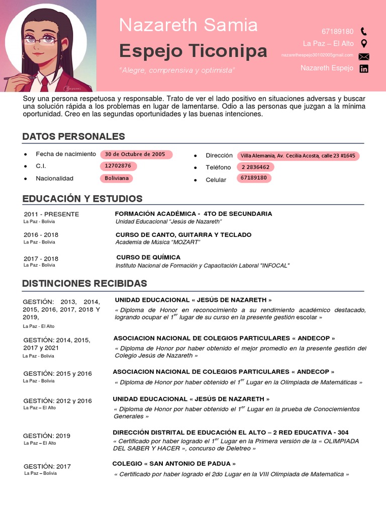 Curriculum Vitae | PDF | Bolivia