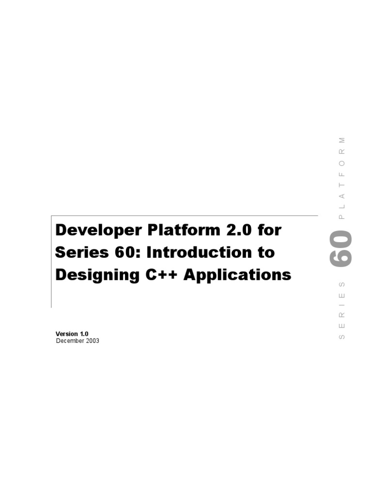 s60 Introduction To Designing CPP Applications | PDF | Command Line Interface | Operating System