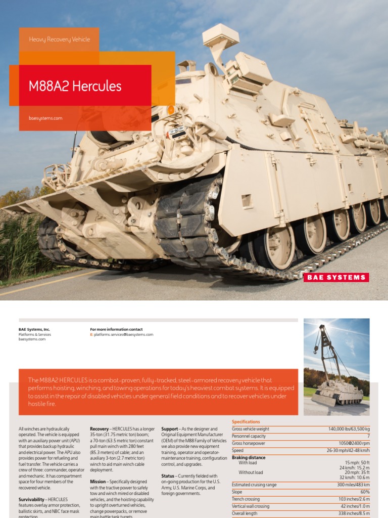 BAE Digital USL Landscape M88A2 | PDF