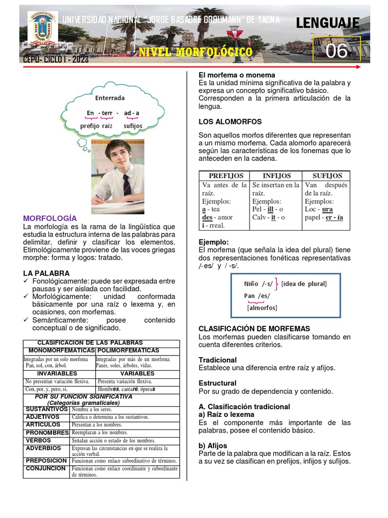 LENGUAJE | PDF | Palabra | Morfología (Lingüística)