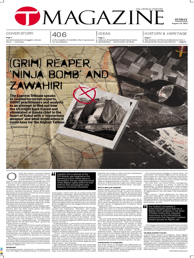 T-Magazine AUGUST-14-2022 Low rez-Bcu9B | PDF | Taliban | Haqqani Network