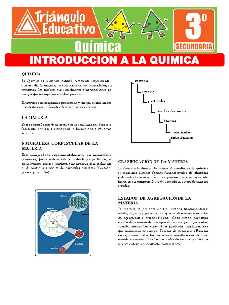 Introducción a la Química en Secundaria | PDF | Importar | Mezcla