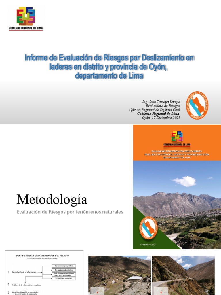 Evaluación de Riesgos Por Deslizamiento Oyon | PDF | Roca (geología) | Ciencias de la Tierra