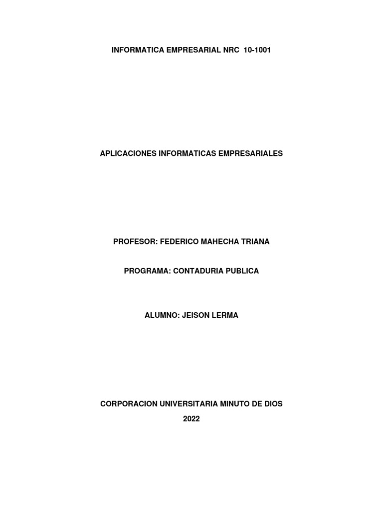 Aplicaciones Informaticas Empresariales | PDF | Planificación de recursos empresariales ...
