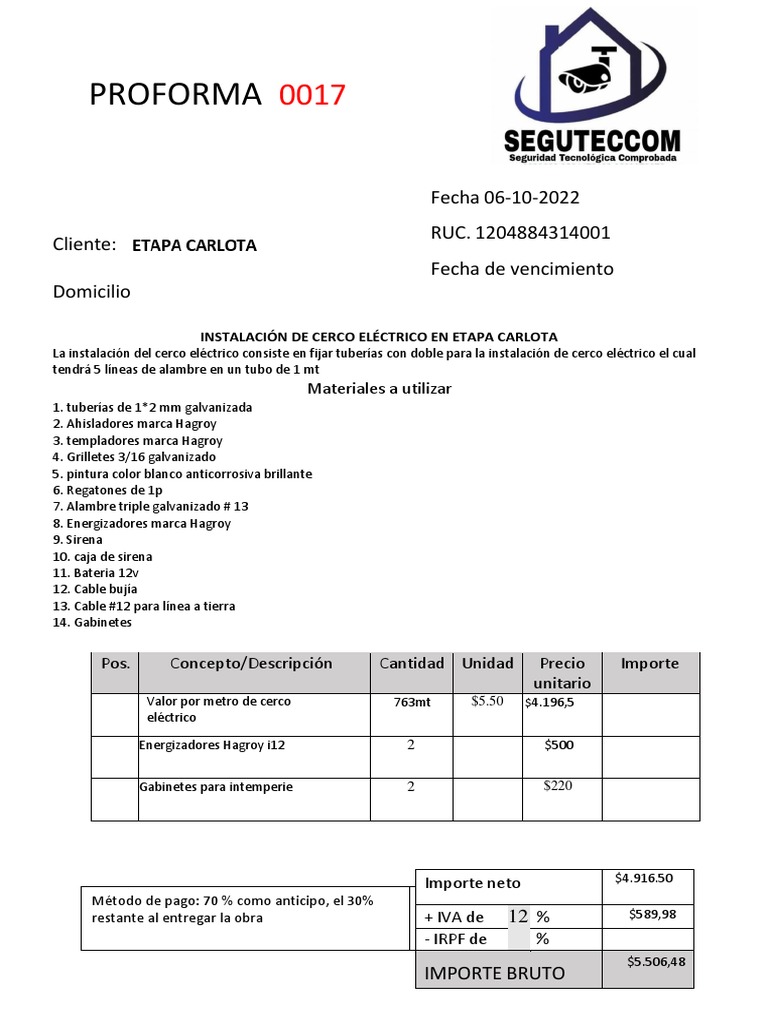 Proforma 17 | PDF