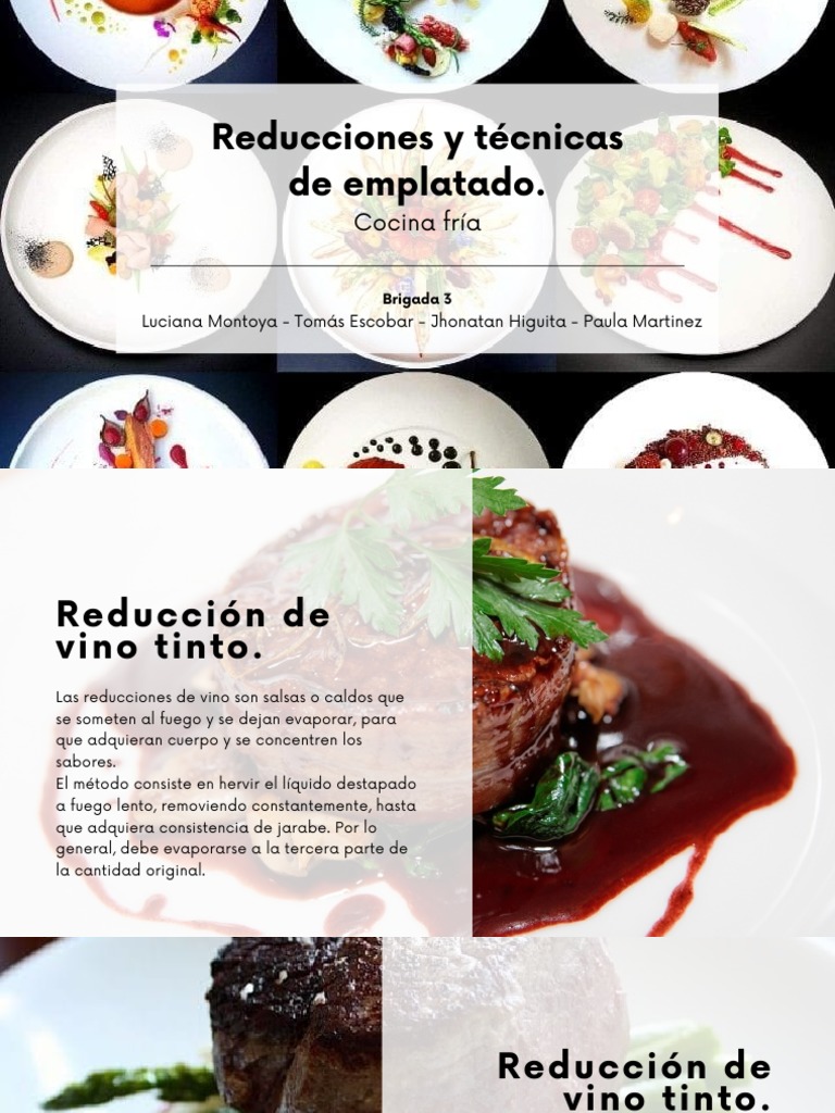 Reducciones y Técnicas de Emplatado | PDF | Caldo | Queso