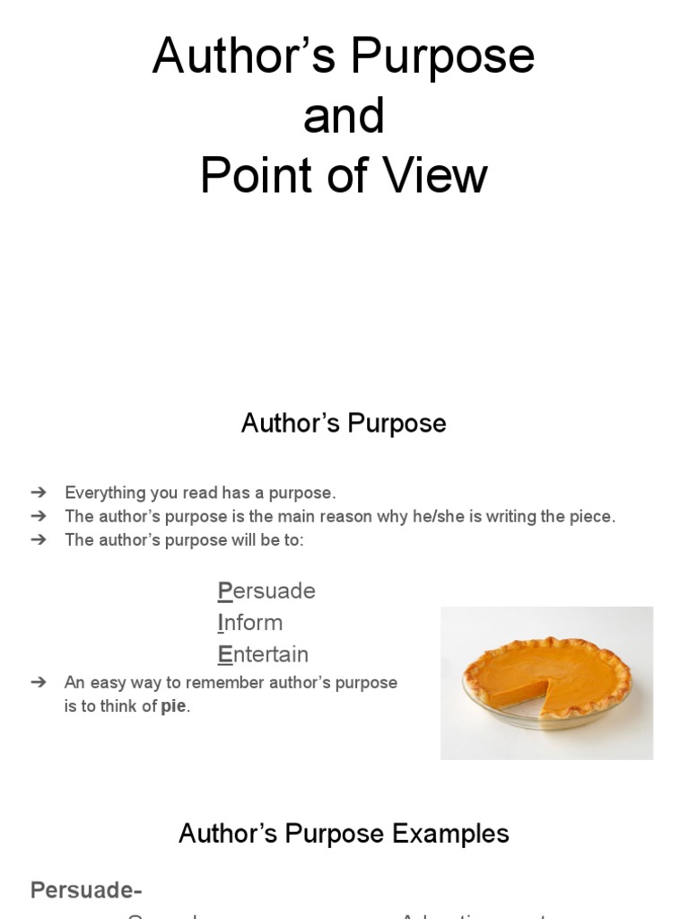Author's Purpose and Point of View | PDF