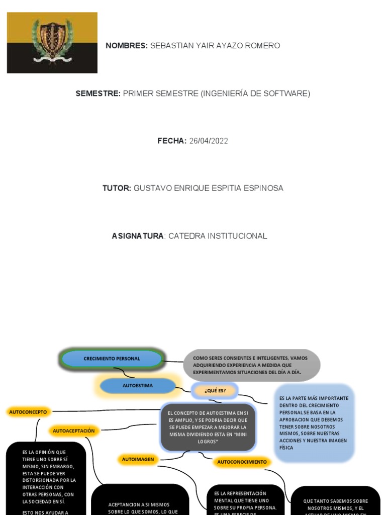 Mapa Conceptual Catedra | PDF | Autoestima | Metafísica de la mente