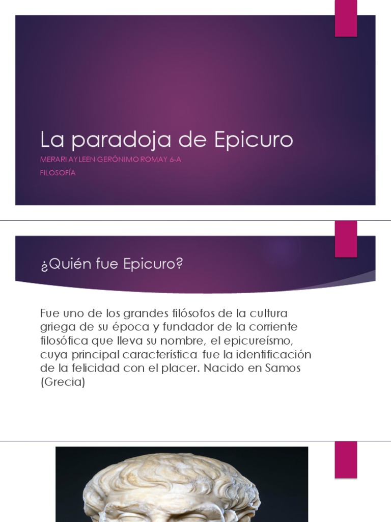 La Paradoja de Epicuro | PDF