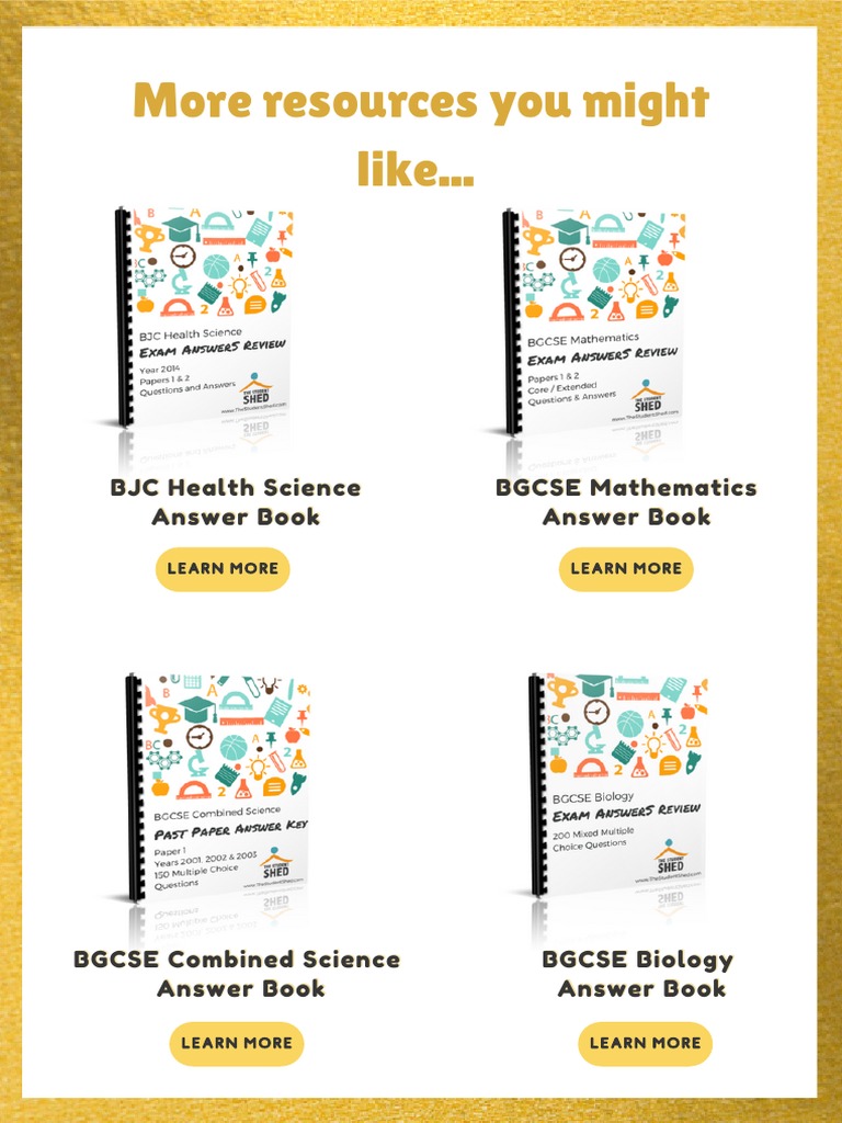 Student BGCSE Exam Past Paper Booklet, Biology | PDF