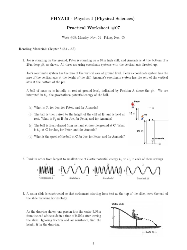 Worksheet 07 | PDF | Friction | Force