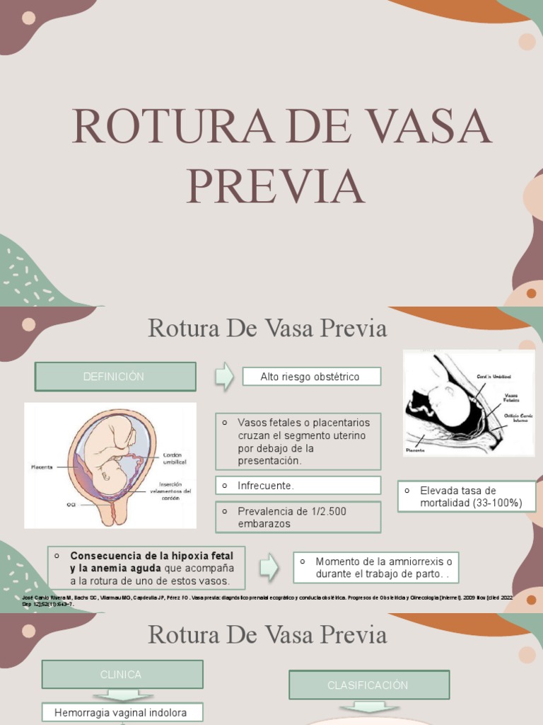 Rotura de Vasa Previa | PDF | El embarazo | Placenta