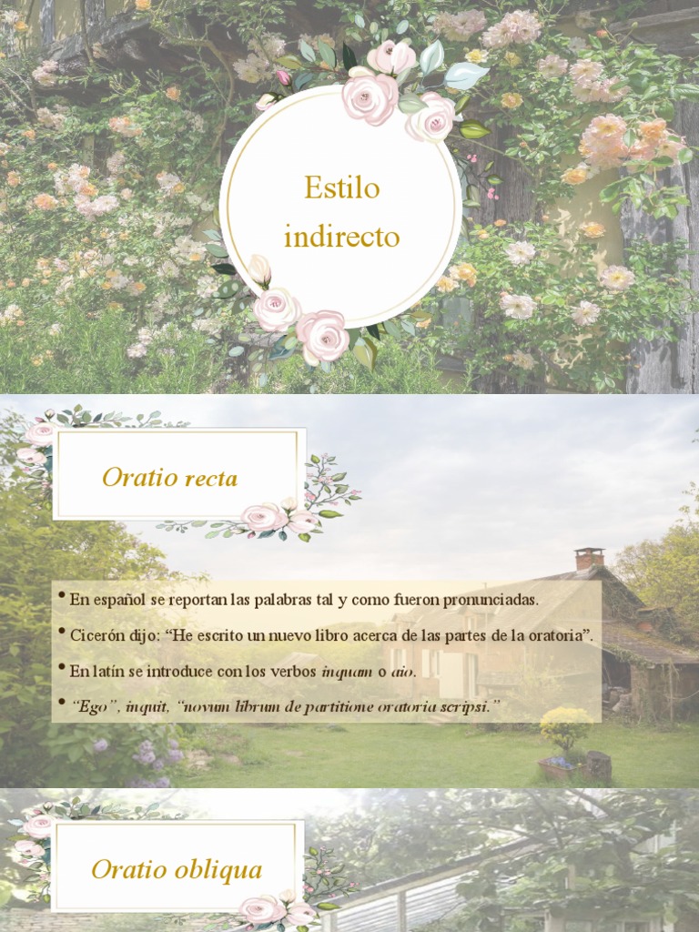 Estilo Indirecto | PDF | Morfología | Relaciones sintácticas