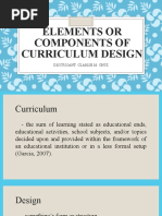 Components of Curriculum Design | PDF | Curriculum | Goal