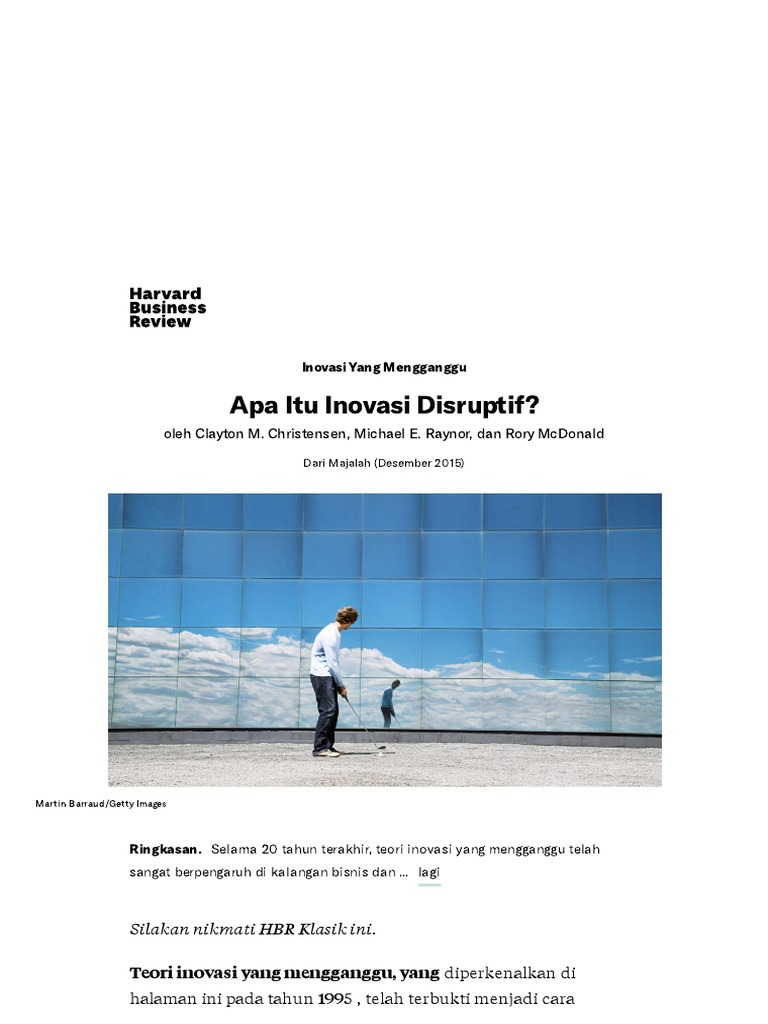 Apa Itu Inovasi Disruptif | PDF