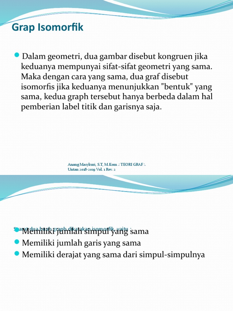 Definisi dan Contoh Graf Isomorfik | PDF