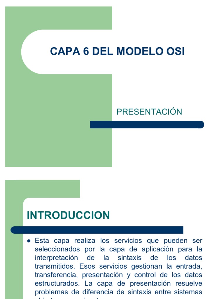 Capa 6 Del Modelo Osi | PDF | Arte | Informática