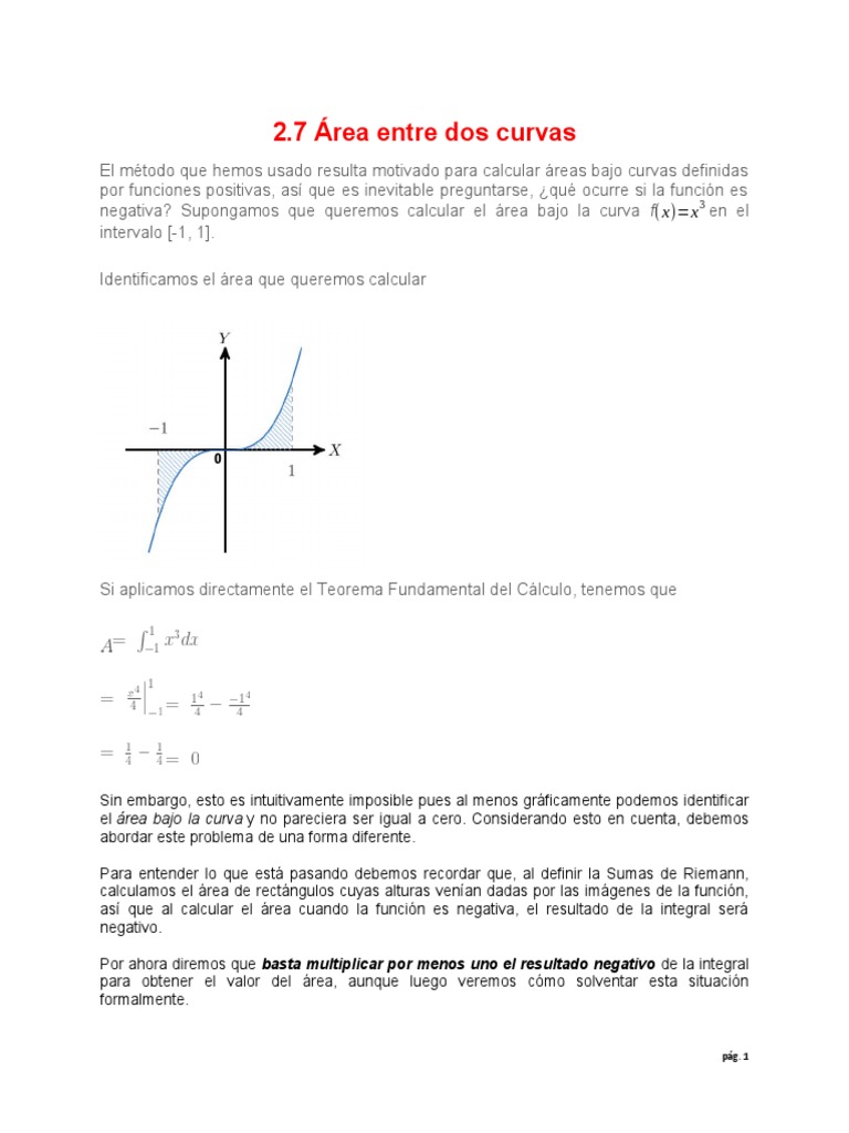 2.7 Varios Ejercicios Área Entre Dos Curvas Planas | PDF | Integral ...