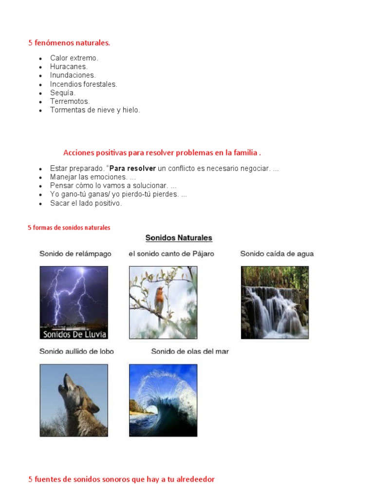 5 Fenómenos Naturales | PDF