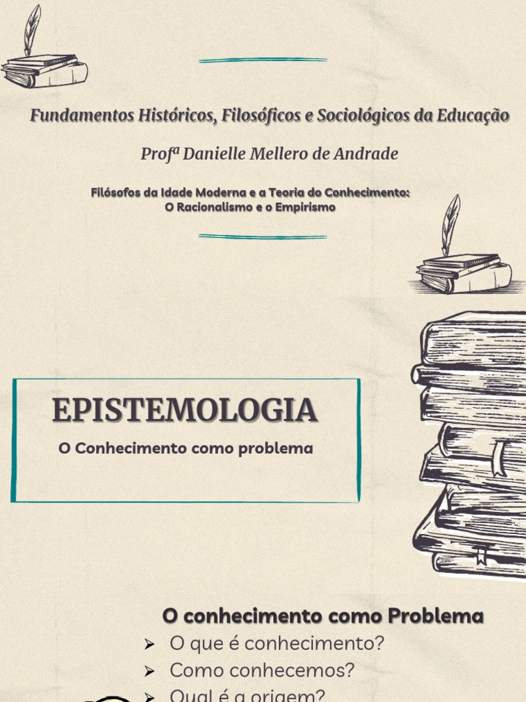 Aula Pde - Inatismo e Empirismo | PDF | Conhecimento | Empiricismo