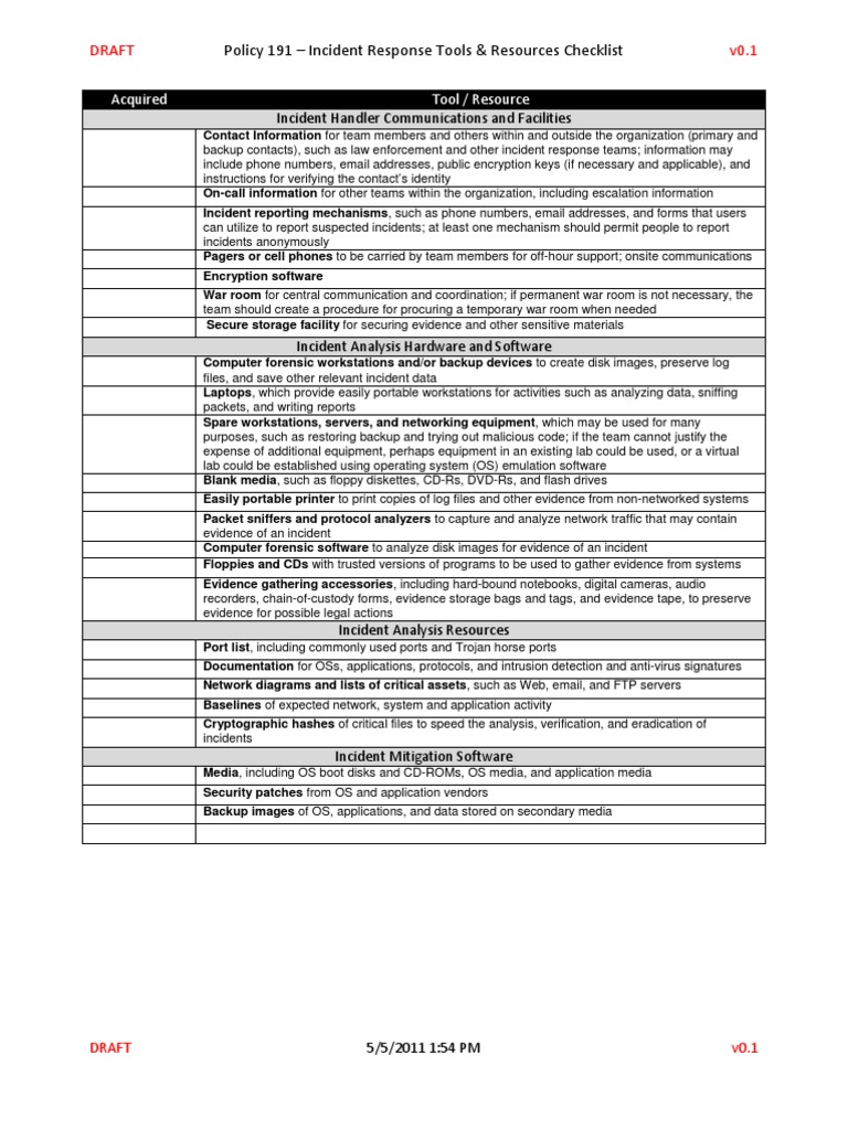 Incident Response Resource Guide | PDF | Operating System | Malware