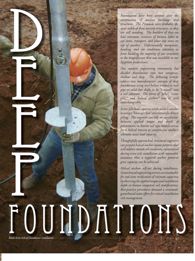Understanding Helical Deep Foundations | PDF | Deep Foundation ...